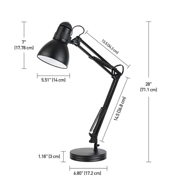 28" Heavy Base Architect Spring Balanced Swing Arm Desk Lamp - Bed Bath ...