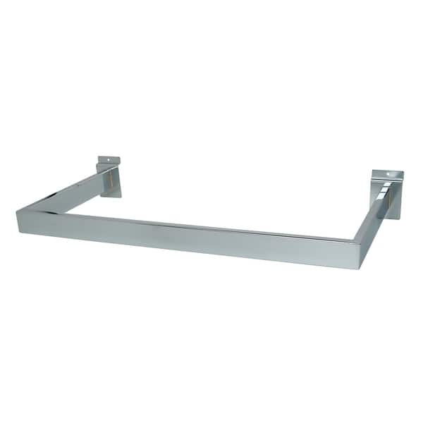 Econoco - SW/R81 - Chrome U-Shaped Rectangular Tubing Slatwall Hangrail ...