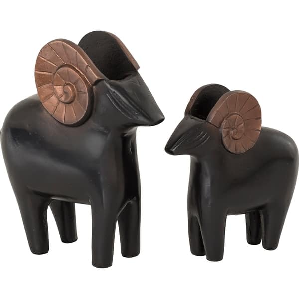 Renwil Tamoro Aluminum Two Tone Bronze Set of 2 Statues - Bed Bath ...