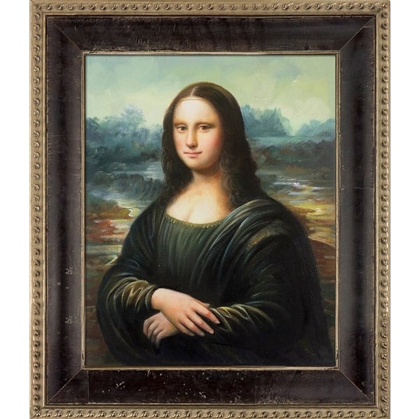 La Pastiche Leonardo da Vinci 'Mona Lisa' Hand Painted Oil Reproduction ...