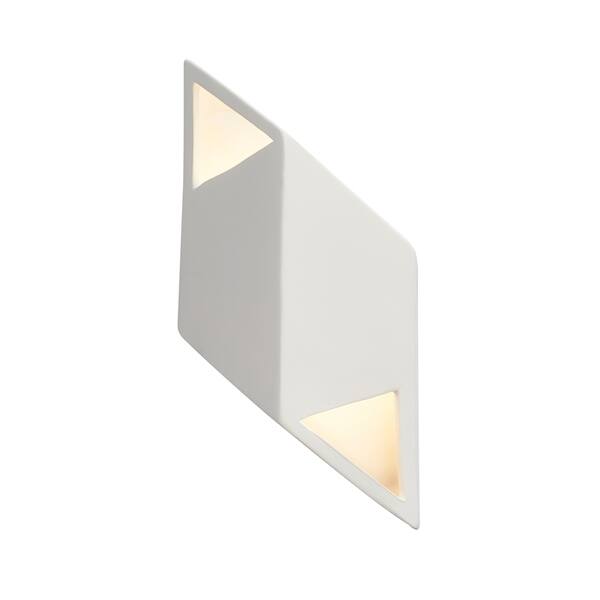 Ambiance Rhomboid 1-light Bisque Small LED Wall Sconce - Bed Bath ...