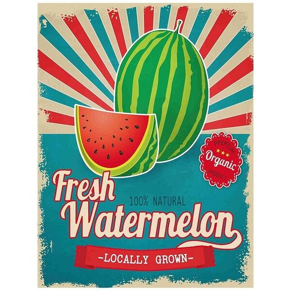Vintage Fresh Watermelon Metal Sign 10" x 13" - Bed Bath & Beyond ...