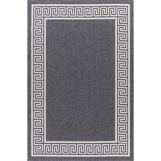 GAD Greek Key High Quality Indoor Outdoor Area Rug Brown - Bed Bath ...