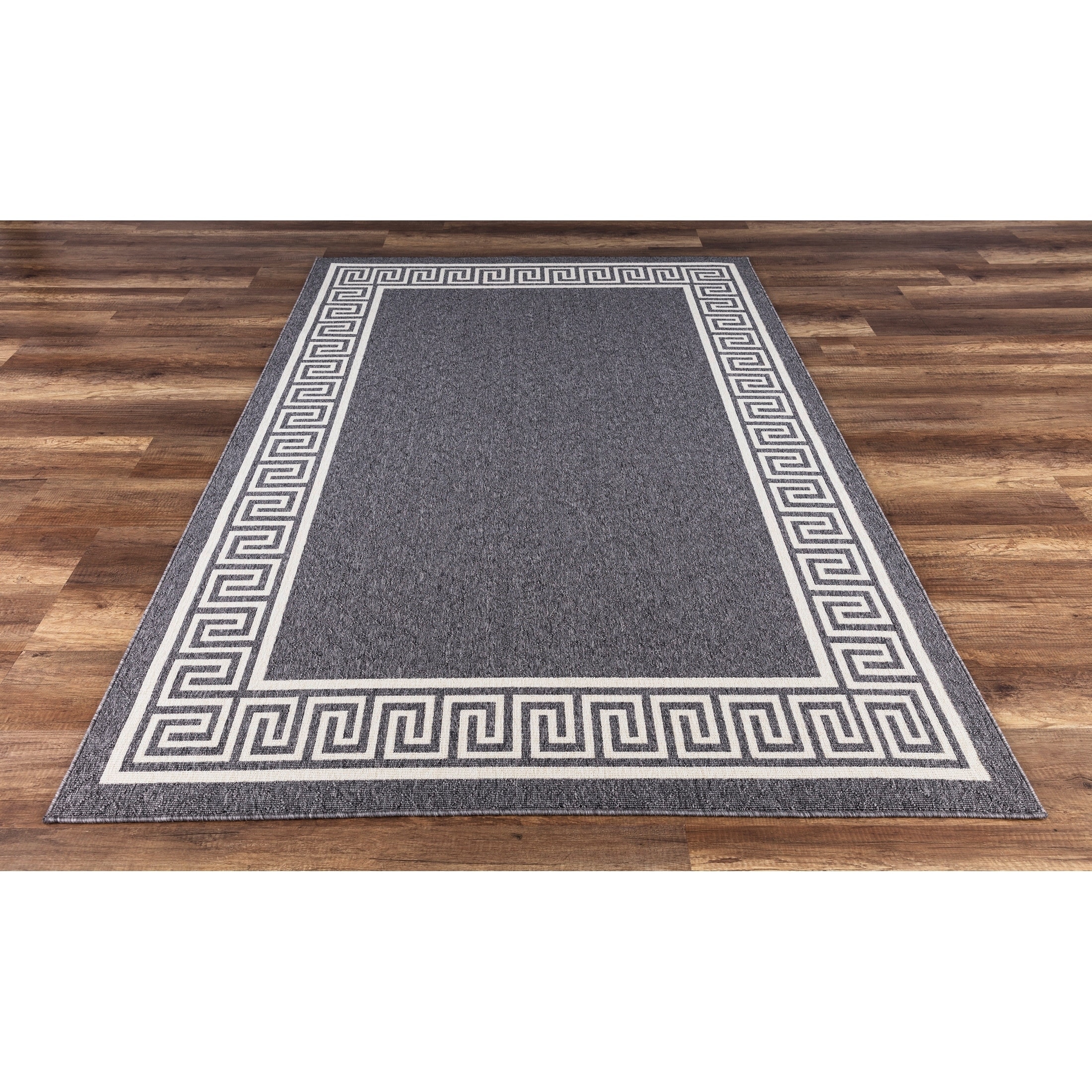 GAD Greek Key High Quality Indoor Outdoor Area Rug Brown - On Sale ...