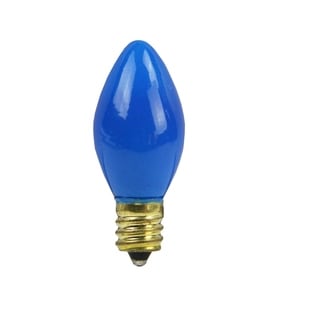 Pack of 25 Opaque C7 Blue Christmas Replacement Bulbs - 5" - Bed Bath ...