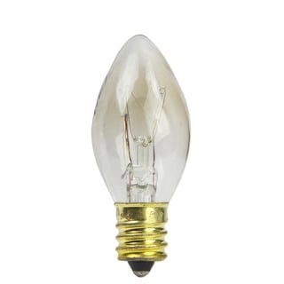 Pack of 25 Incandescent C7 Clear Christmas Replacement Bulbs. - 5 ...