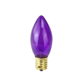 Pack of 25 Incandescent C9 Purple Christmas Replacement Bulbs - Bed ...
