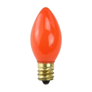 Pack of 25 Opaque Orange C7 Christmas Replacement Bulbs - 2" - Bed Bath ...