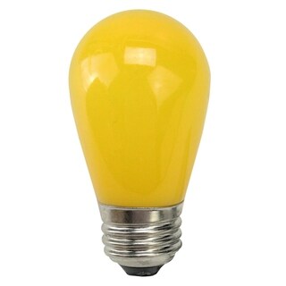 Pack of 25 Opaque Yellow LED S14 Christmas Replacement Light Bulbs - 1. ...