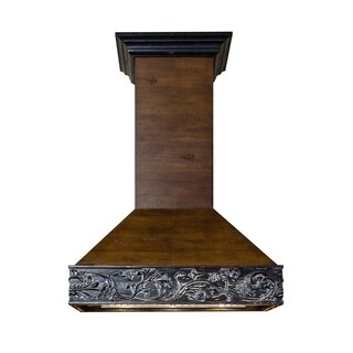 ZLINE 42 in. Wooden Wall Mount Range Hood in Antigua and Walnut ...