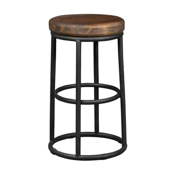 Carbon Loft Horseshoe Reclaimed Wood and Iron Stool - On Sale - Bed ...