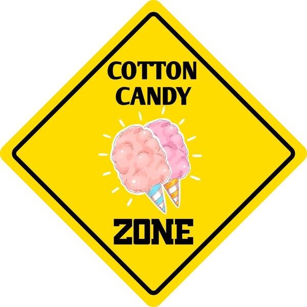 *Aluminum* Cotton Candy Zone Funny Metal Novelty Sign 12"x12" - Bed ...