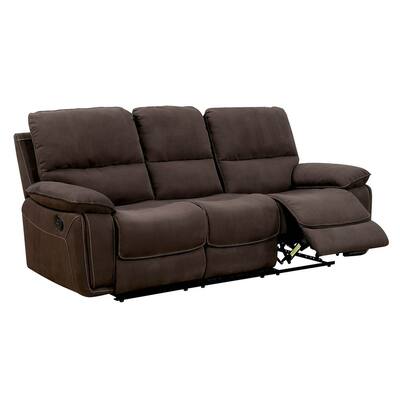 Contemporary Style Double Recliners Sofa Featuring Contrasting Stitch ...