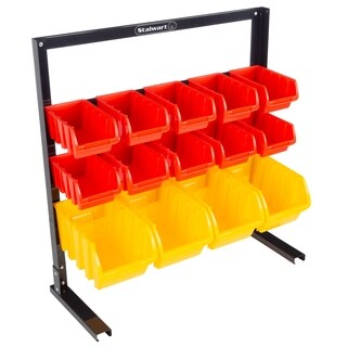 14 Bin Storage Rack Organizer- Wall Mountable Container by Stalwart ...
