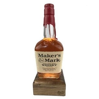 Reclaimed Bourbon & Whiskey Bottle Liquid Desk Lamp - Maker's Mark ...