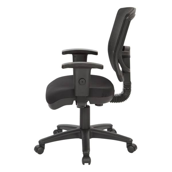 Mesh Back Task Chair with Paded Coal FreeFlex Fabric Seat, Ratchet Back ...