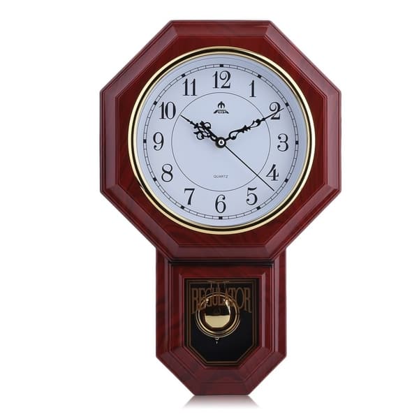 Chinese Style Wall Clock With Pendulum Home Office Schoolhouse ...