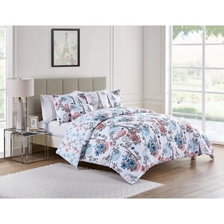 VCNY Home Eiffel Tower Reversible Duvet Cover Set - Bed Bath & Beyond ...