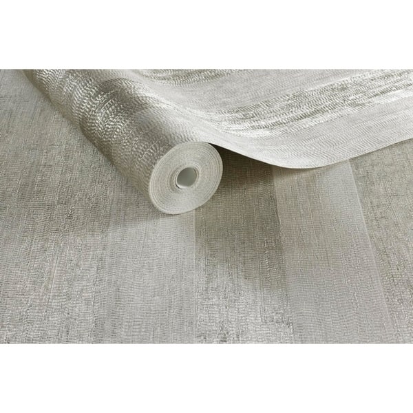 Water Silk Stripe Ivory/ Taupe Wallpaper - Bed Bath & Beyond - 23040591