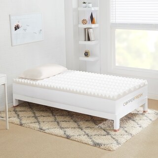 CopperFresh 2" Wave Foam Mattress Topper - Twin XL, Twin, Full - Bed ...