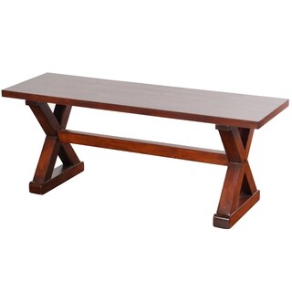 StyleCraft Presley Natural Brown Wood Bench - Bed Bath & Beyond - 23052541