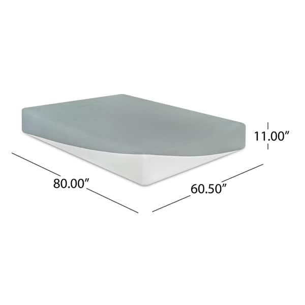 11-inch Gel Memory Foam Mattress by Christopher Knight Home - White ...