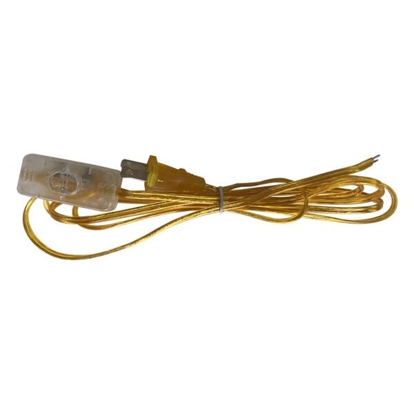 Royal Designs 8 Foot Long Gold-colored Inline Toggle Switch Replacement ...