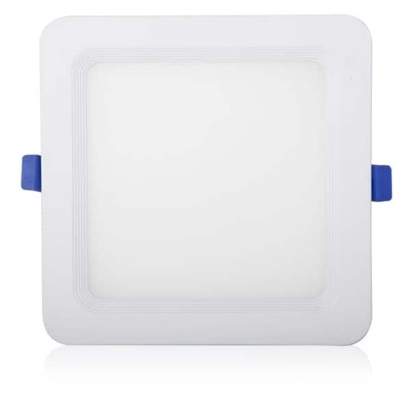 Maxxima 6 in. Dimmable Slim Square LED Downlight, Flat Panel Light, 900 ...