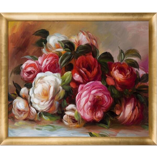 La Pastiche Pierre-Auguste Renoir 'Discarded Roses' Hand Painted Oil ...