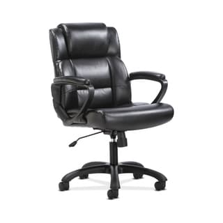 Sadie Leather Executive Computer/Office Chair with Arms - Ergonomic ...