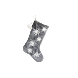 Snowflake Sequin Soft Plush Furry Light Up Christmas Stocking 20-Inch ...