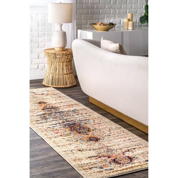 Brooklyn Rug Co Distressed Traditional Vintage Medallion Area Rug - Bed ...