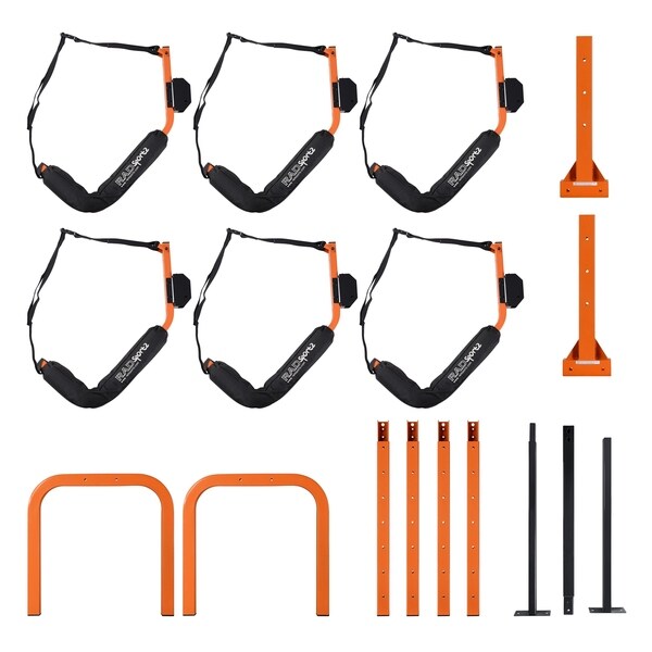 Self Standing 2 Canoes Kayaks Cradle Set with Adjustable Safety Strap ...