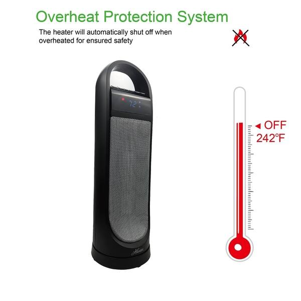 22" Digital Ceramic Heater with Remote Control - Bed Bath & Beyond ...