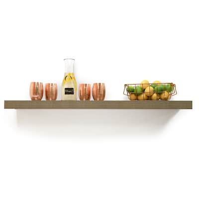InPlace 60-inch Grey Oak Floating Shelf - Overstock - 23156553