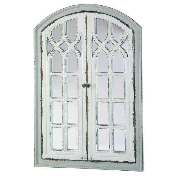 Sullivans Distressed Window Mirror With Doors - 31"l x 1.50"w x 45.75"h ...