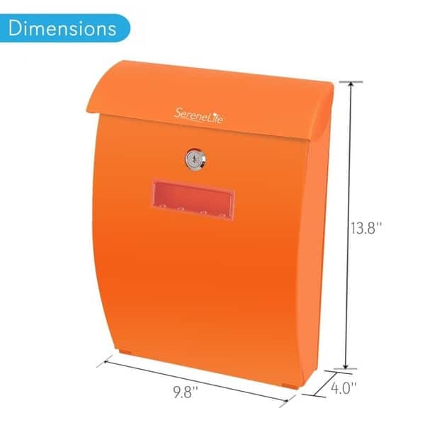 SereneLife SLMAB35 Modern Mount Locking Mailbox - Indoor Outdoor ...