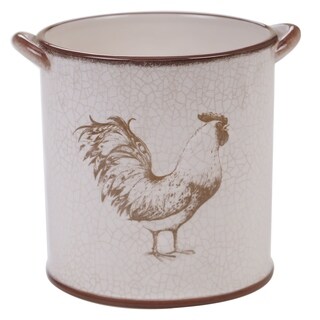 Certified International Toile Rooster Tool Crock - Bed Bath & Beyond ...