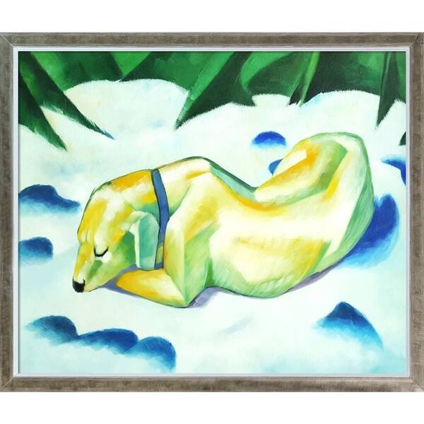 La Pastiche Franz Marc 'Dog Lying in the Snow' Hand Painted Oil ...
