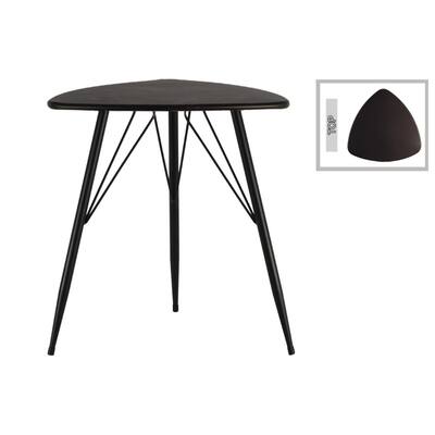 Metal Triangular Table with Curved Edges, Gunmetal Gray - Overstock ...