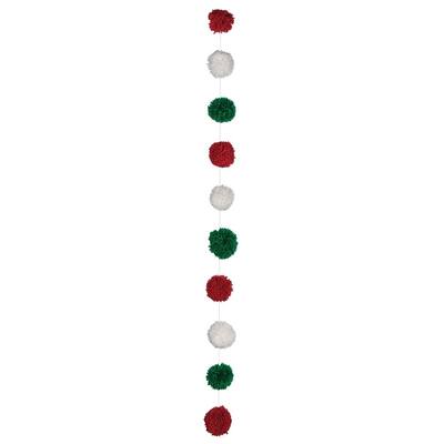 Sullivans Dear Santa… Red & Green Pom Pom Garland - red, green, white ...