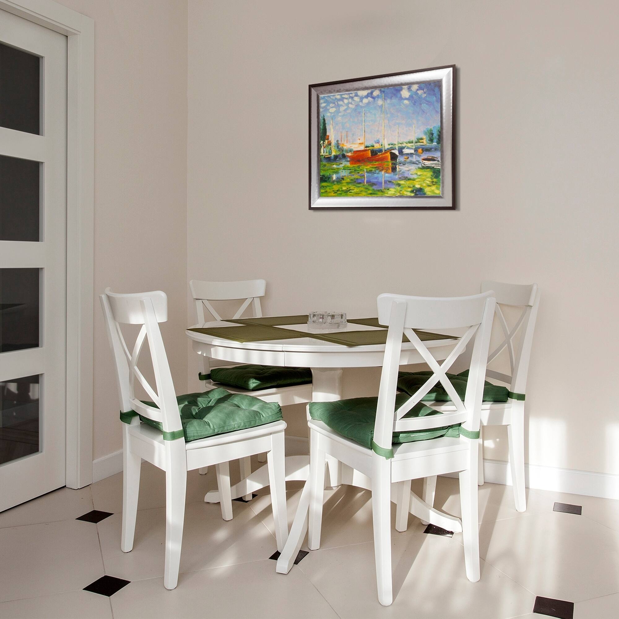 La Pastiche Claude Monet 'Red Boats at Argenteuil' Hand Painted Oil ...