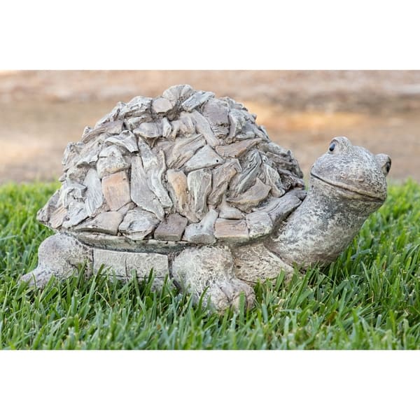 Alpine Turtle Stone Garden Statue, 9 Inch Tall - Bed Bath & Beyond ...