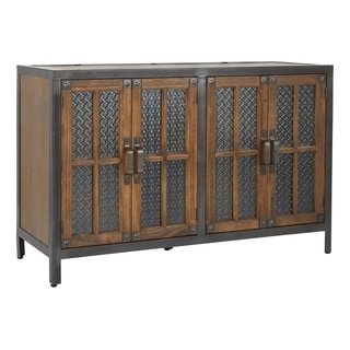 Carbon Loft Iberian Rustic Alder 4-door Console - Bed Bath & Beyond ...