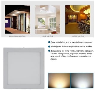 10PCS Recessed LED Flat Panels 85-265V 24W Square Ceiling Lamp LED ...