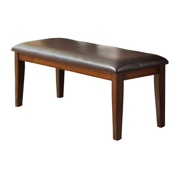 Mango Veneer Bench With Covered Seat, Brown - Bed Bath & Beyond - 23459093