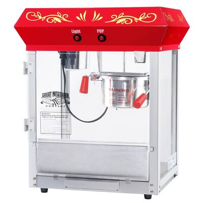 Great Northern Popcorn Red All Star Classic Popcorn Machine Top, 4 oz ...