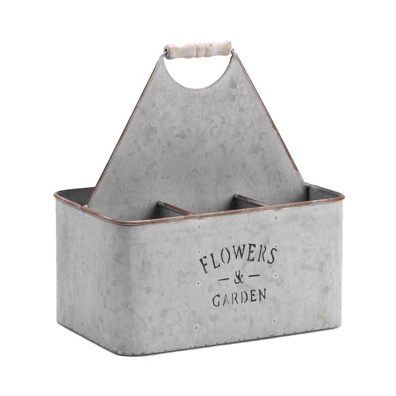 Rectangle Metal Carrier - Silver - Overstock - 23462545