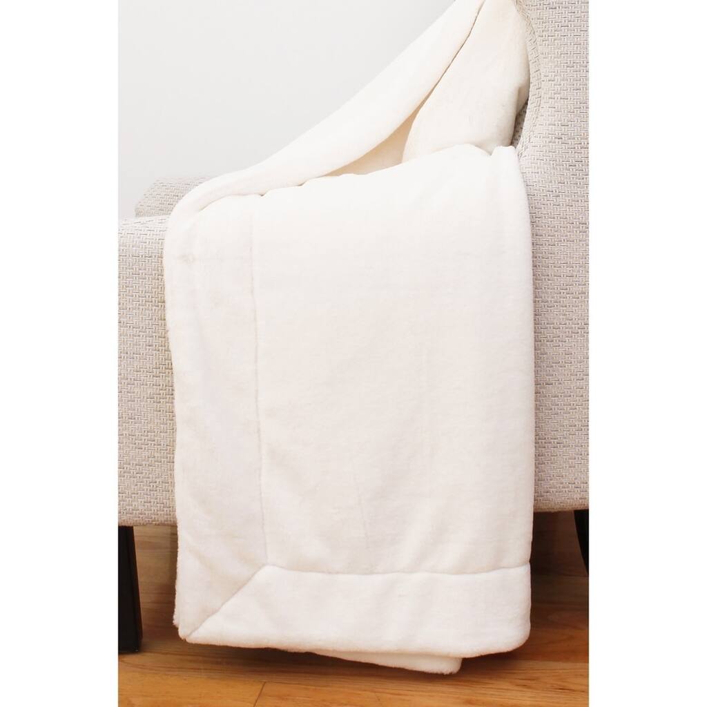 50x70 Renee Matte Rabbit Faux Fur Decorative Throw - Overstock - 23462765