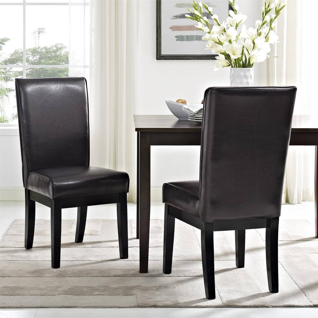 Dorel Living Hudson Espresso Parsons Chair Set of 2 - Overstock - 23463259